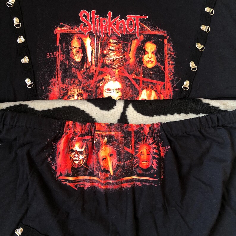 Slipknot Band Alt Goth Tshirt Co-ord Size 8-12 - Etsy