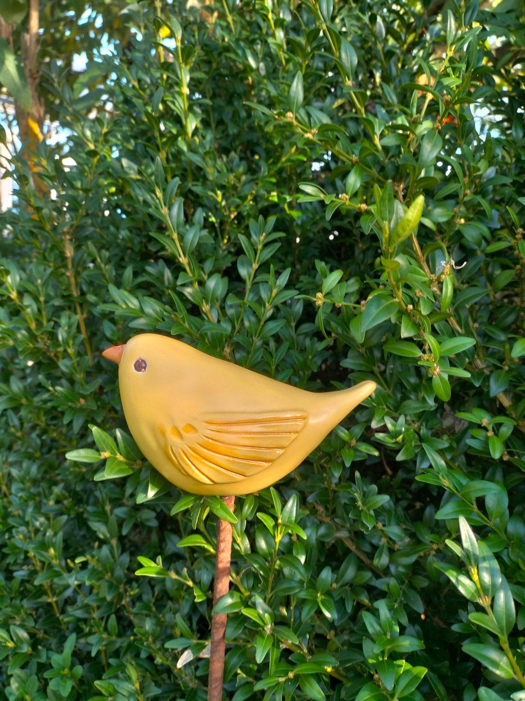Ceramic Bird Yellow - Etsy