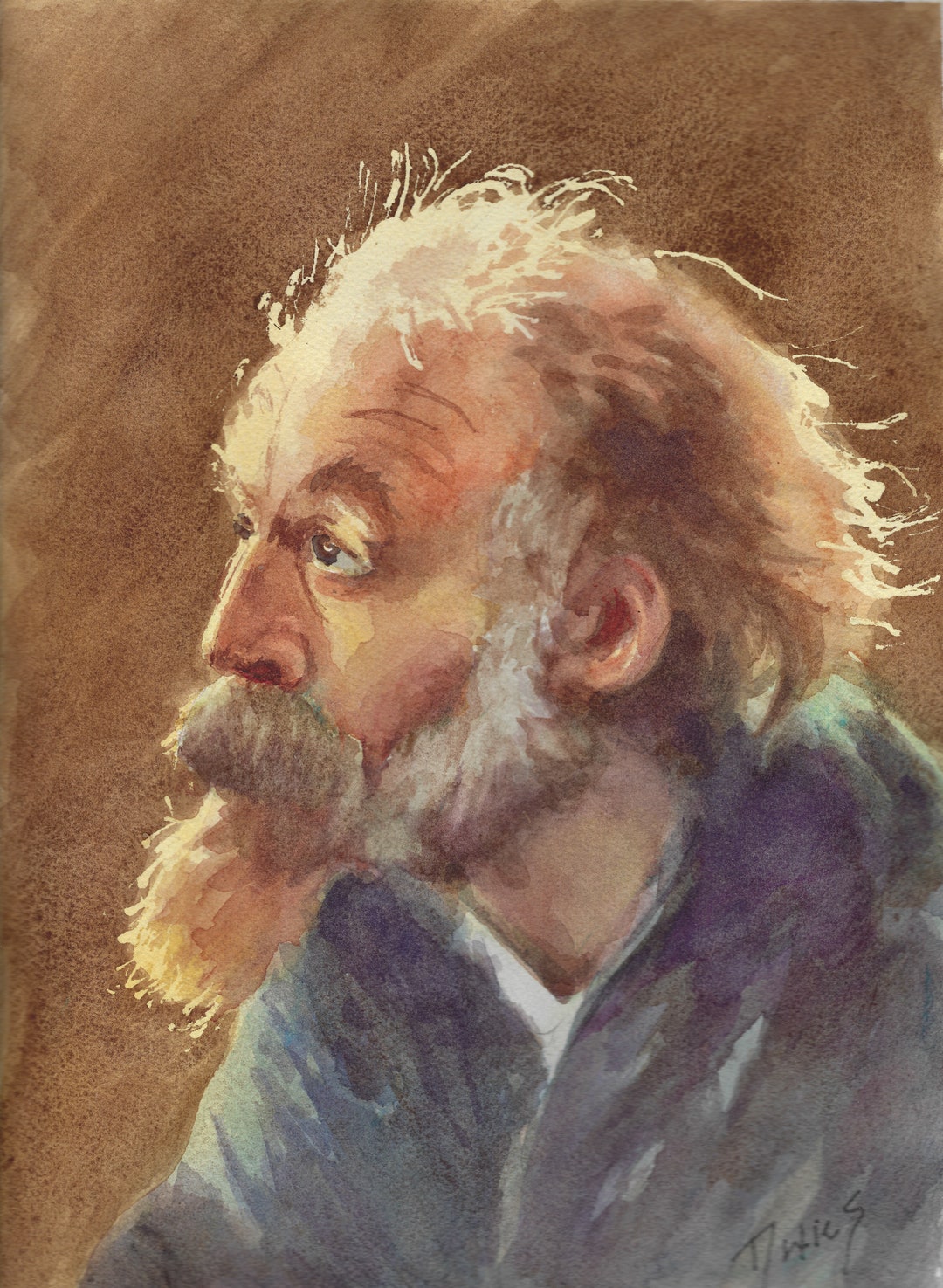 Jeremiah Print, Christian Art, Bible Story Watercolor Painting, Wall ...