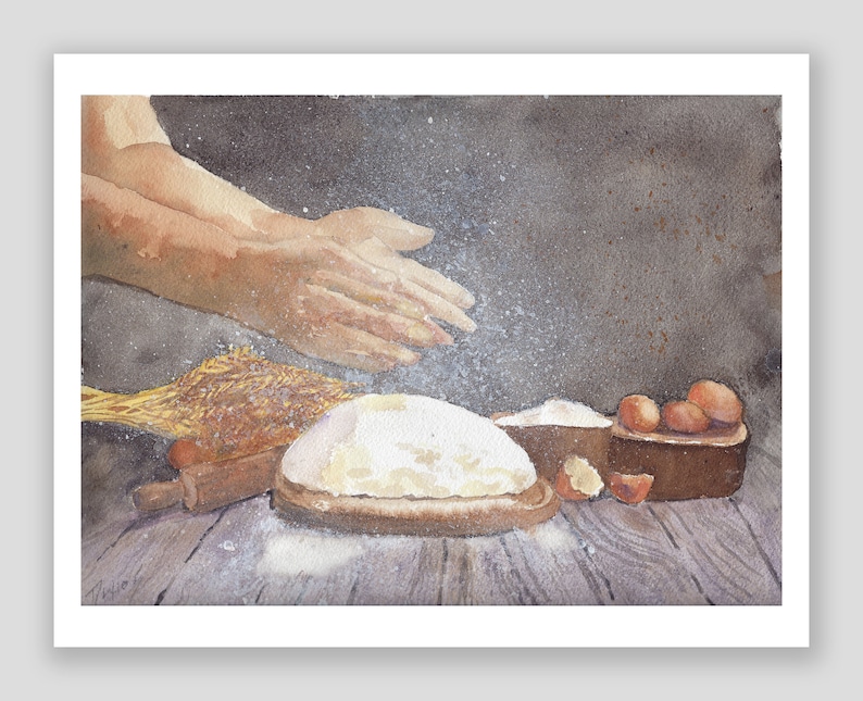 Parable of the Leaven Bible Print, Christian Art Print, Jesus Art ...