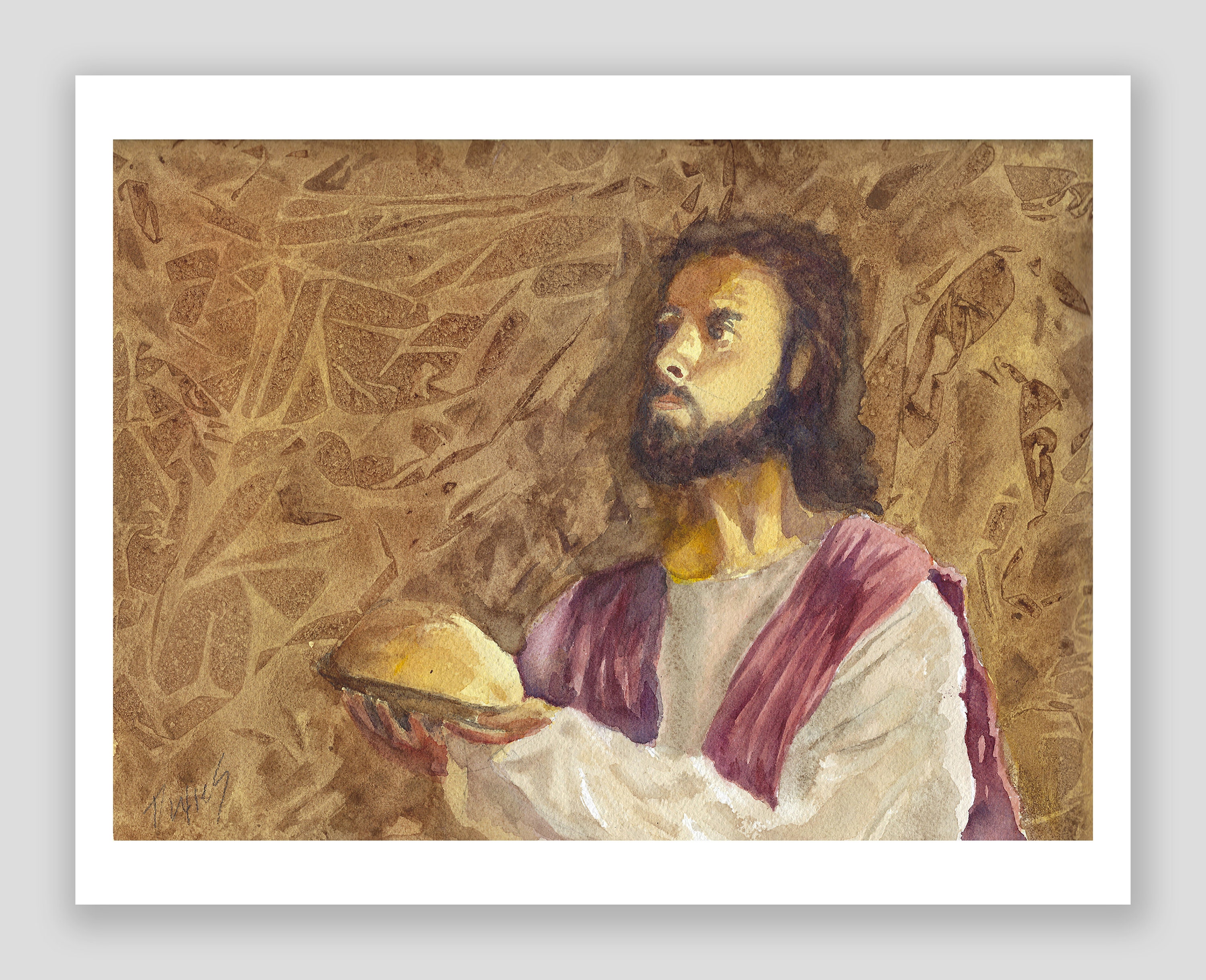 Jesus is the Bread of Life Print, Christian Art Print, Jesus Art, Bible ...
