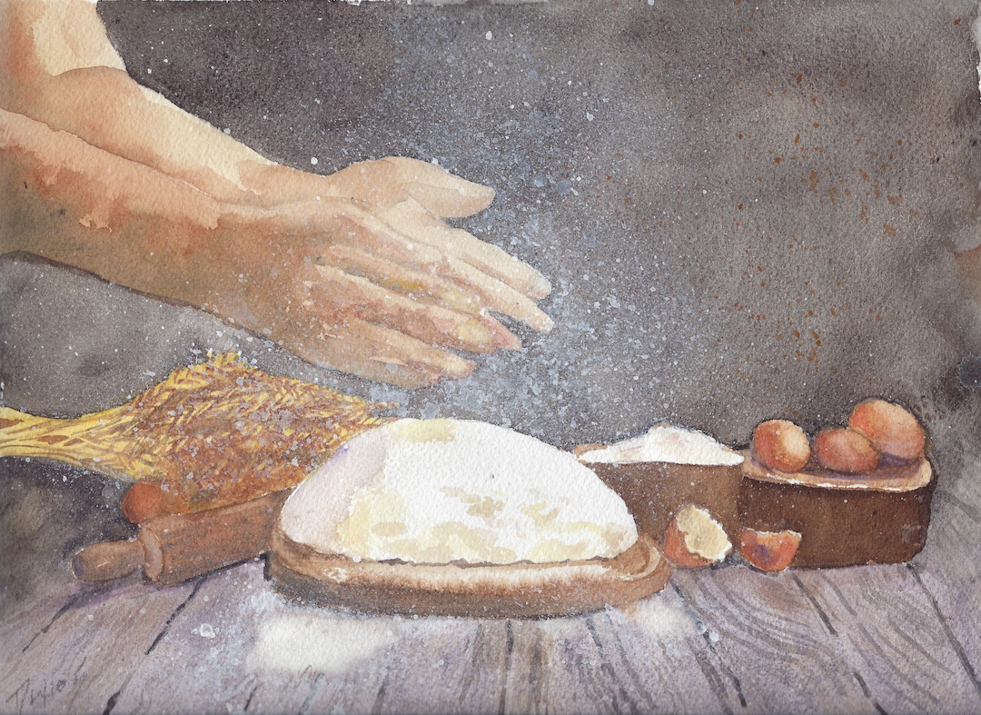 Parable of the Leaven Bible Print, Christian Art Print, Jesus Art ...