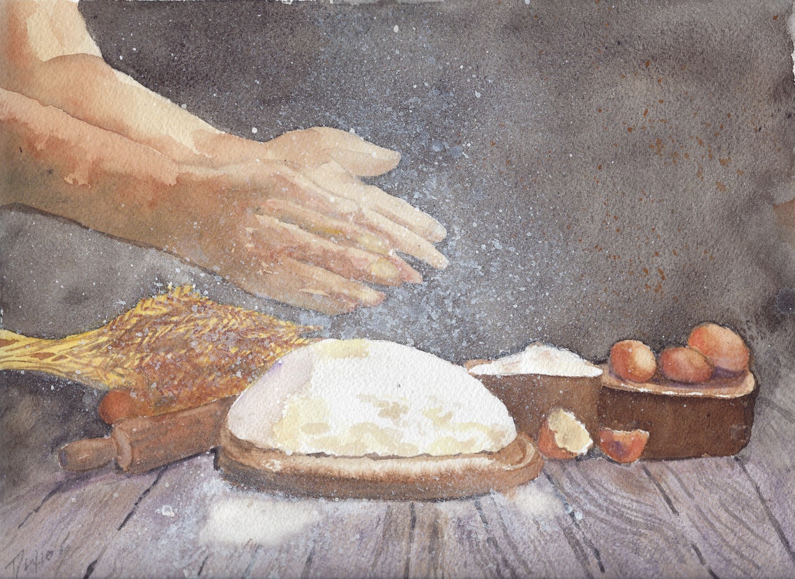 Parable of the Leaven Bible Print, Christian Art Print, Jesus Art ...