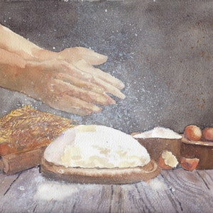 Parable of the Leaven Bible Print, Christian Art Print, Jesus Art ...