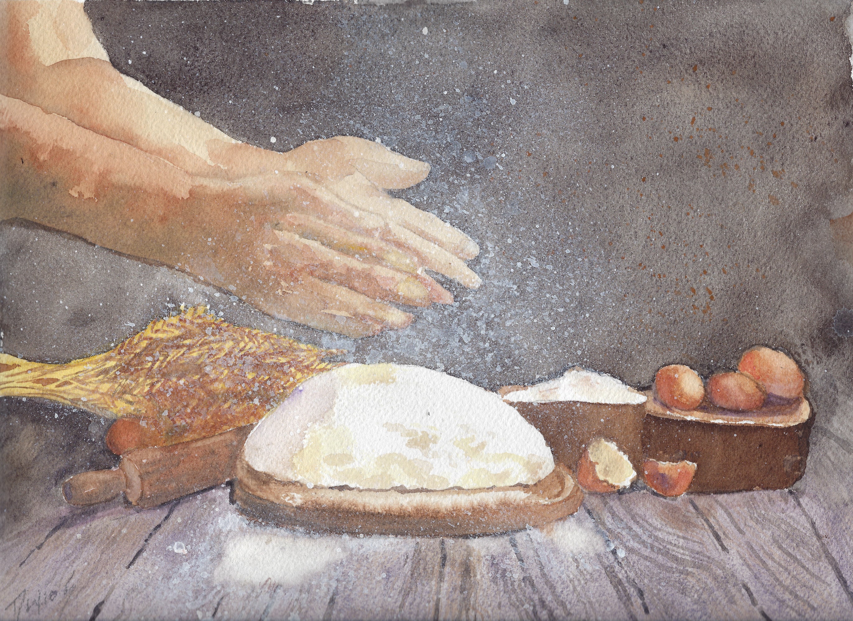 Parable of the Leaven Bible Print, Christian Art Print, Jesus Art ...