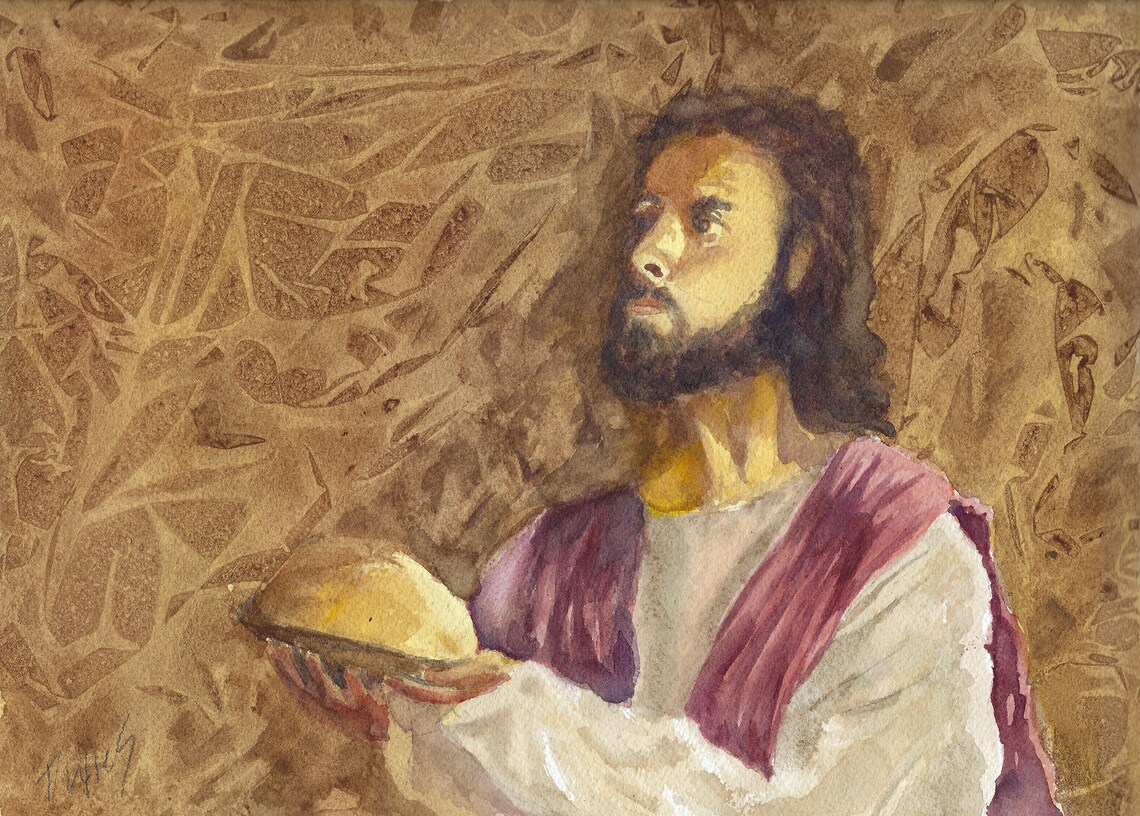 Jesus is the Bread of Life Print, Christian Art Print, Jesus Art, Bible ...