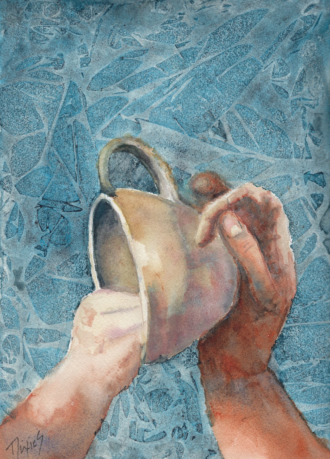 God is the Potter Print, Christian Art, Ceramics Painting, Watercolor ...