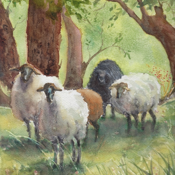 Sheep Folk Art - Etsy