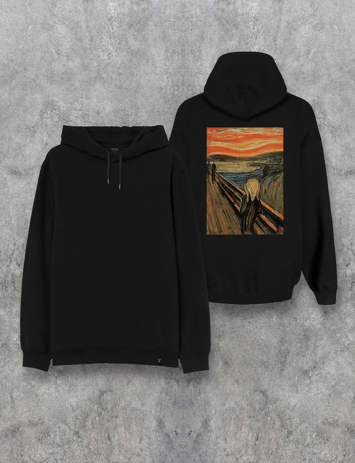 Edvard Munch the Scream Printed Design Unisex Hoodie, the Scream Table ...