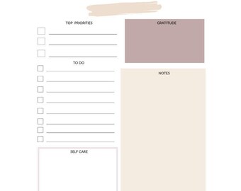 Daily Planner Printable - Etsy