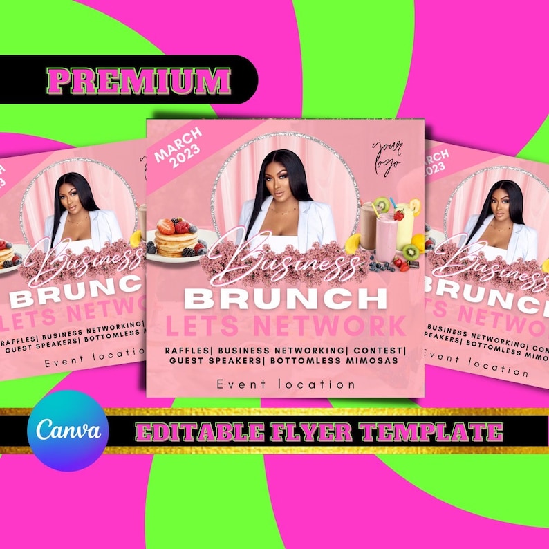 DIY Brunch Flyer, Brunch Invitation, Business Webinar Flyer, Social ...
