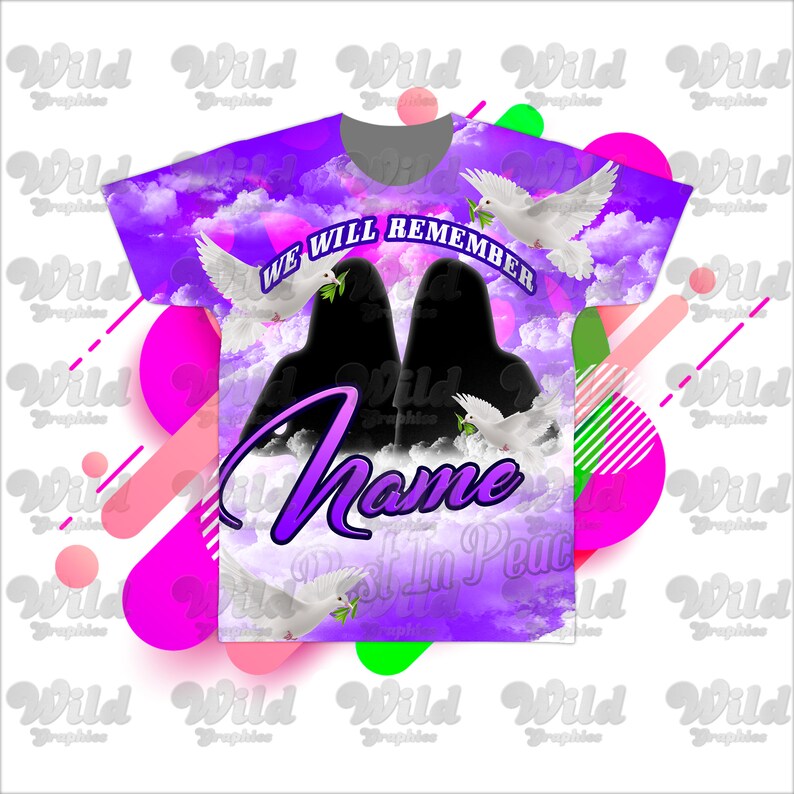 Funeral RIP Memorial Digital 3D T-shirt All Over Print - Etsy