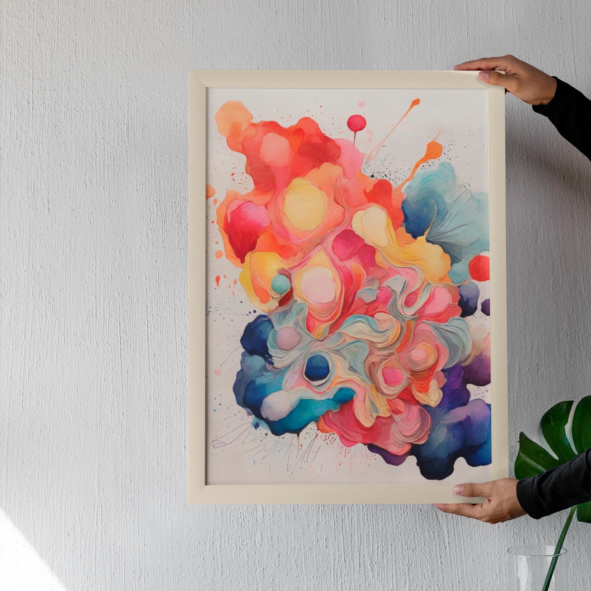 Arte Imprimible, NEBULA, PINTURA ABSTRACTA Para Decoración Del Hogar ...