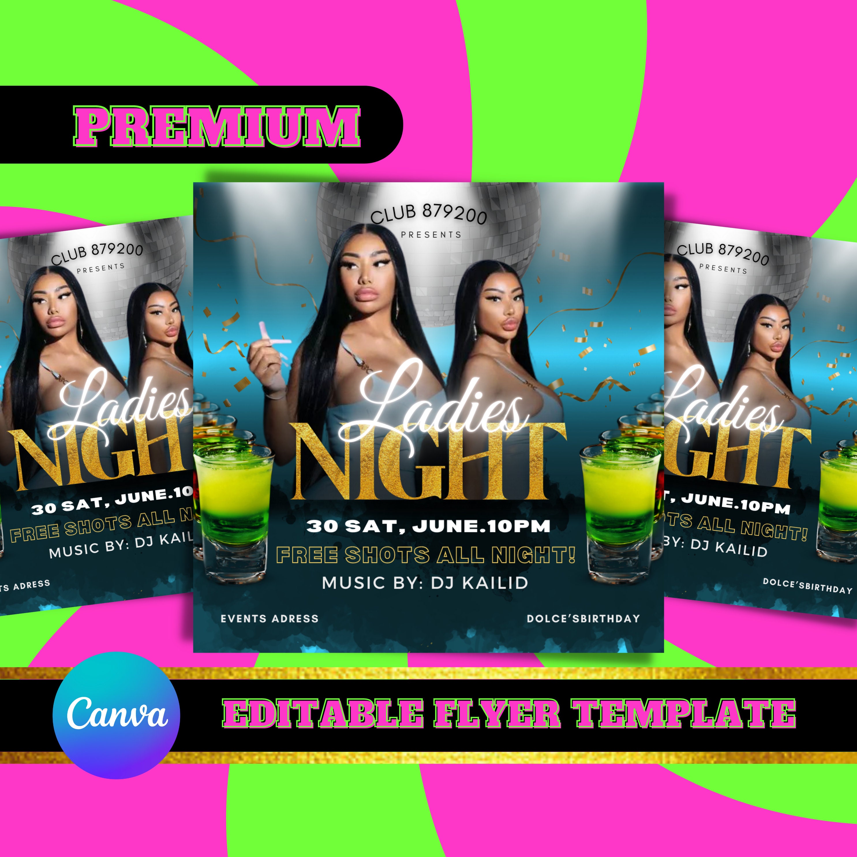 Club Flyer, DIY Flyer Template Design, Event Flyer, Party Invitation ...