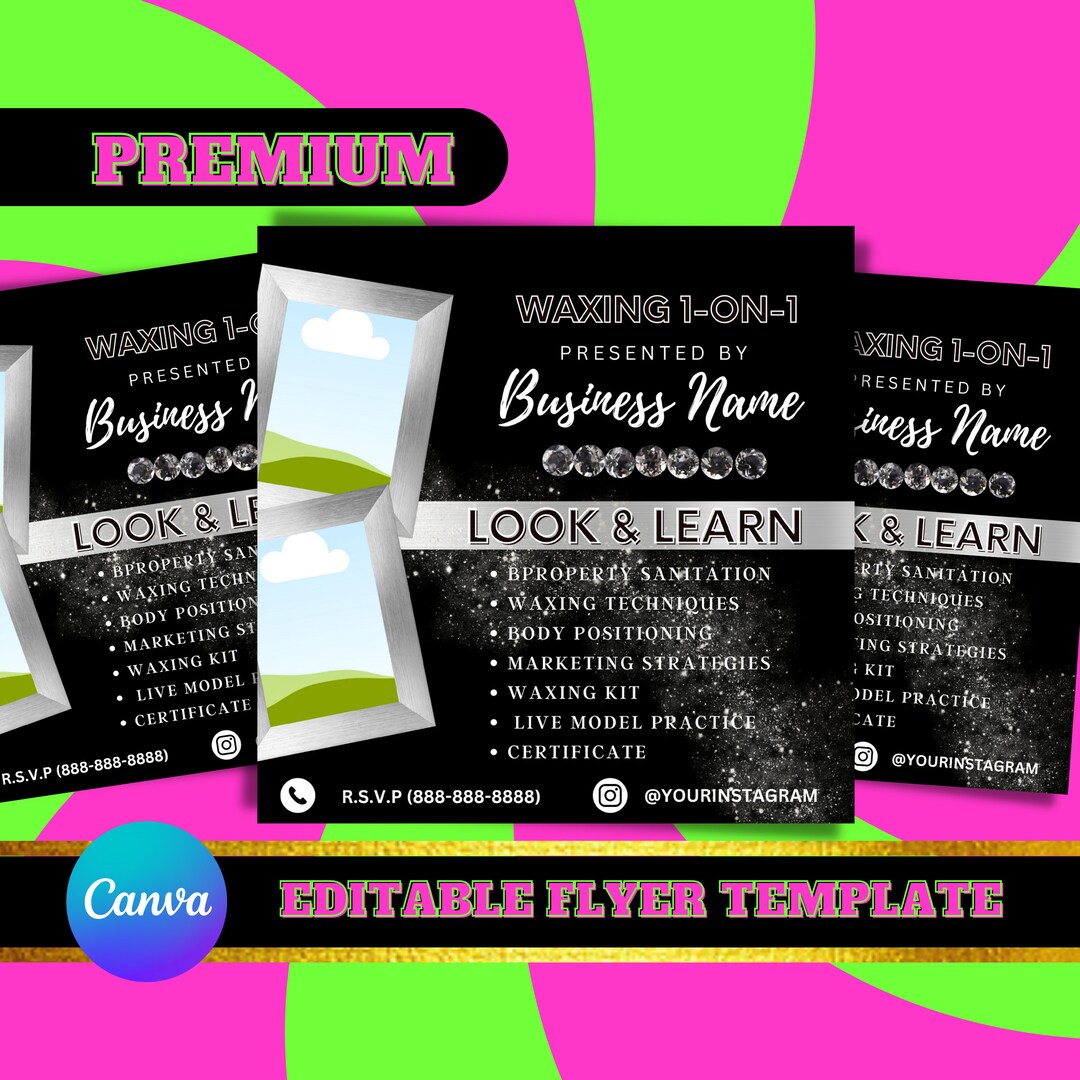 Wax Class Flyer, Wax Course, Wax Flyer, Was Master Class, Editable ...