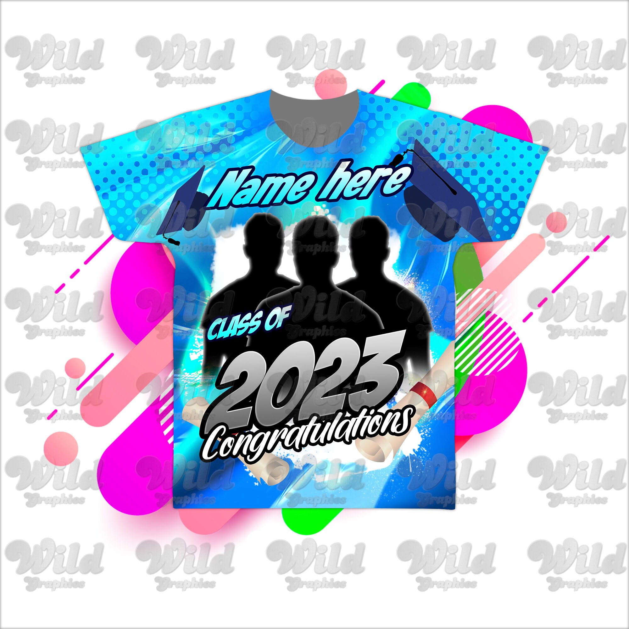 Graduation Editable Shirt Template Class off All Over Print Shirt ...