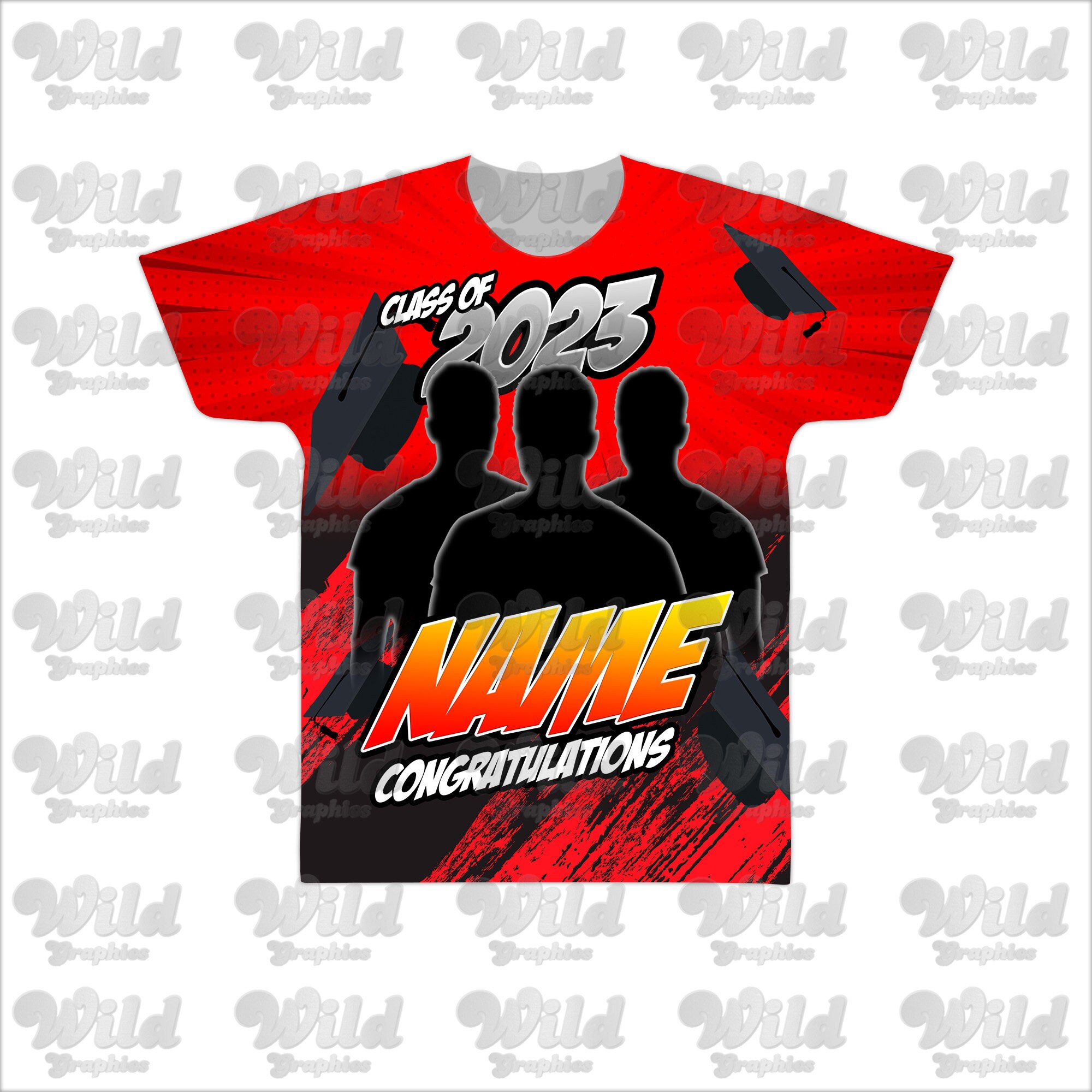 Graduation Editable Shirt Template Class off All Over Print - Etsy