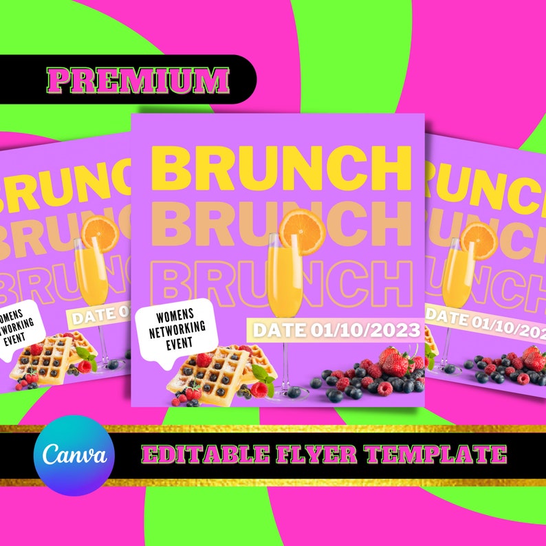 Brunch Flyer, Business Flyer, Gathering Flyer, Hair Nails Lashes, or ...