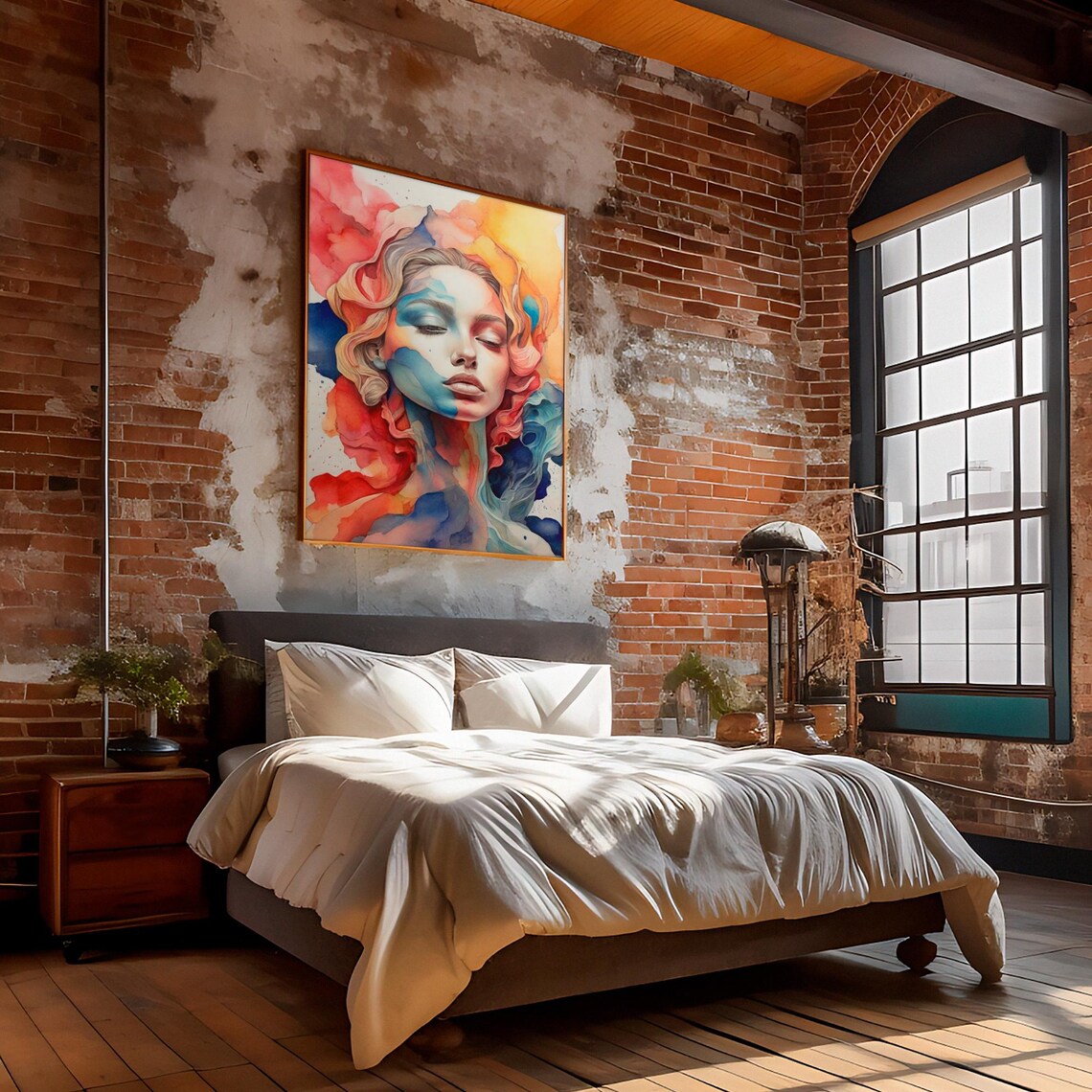 Arte Imprimible, NEBULA, PINTURA ABSTRACTA Para Decoración Del Hogar ...