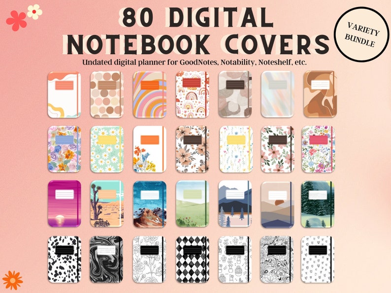 80 Goodnotes Covers, Digital Notebook Cover, Patterns Notebook Cover ...