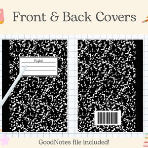 12 Goodnotes Covers, Digital Notebook Cover, Composition Notebook Cover ...