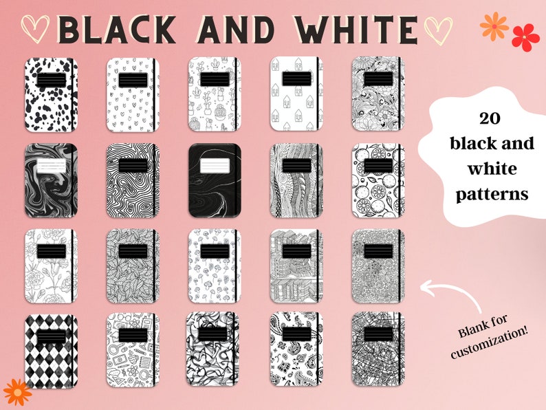 80 Goodnotes Covers, Digital Notebook Cover, Patterns Notebook Cover ...