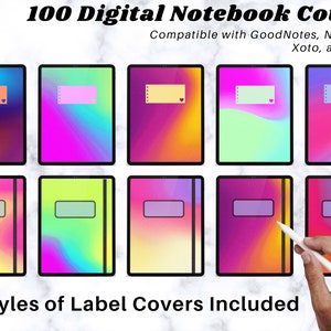 100 Goodnotes Covers Bundle, Digital Notebook Cover, Patterns Notebook ...