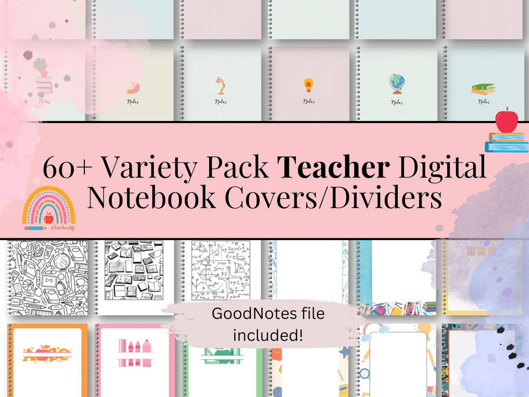 60 Teacher Goodnotes Covers, Digital Notebook Cover, Notebook Cover ...