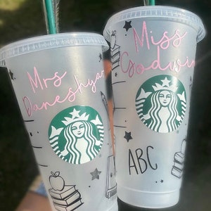 Personalised Teacher Starbucks Cup - Etsy
