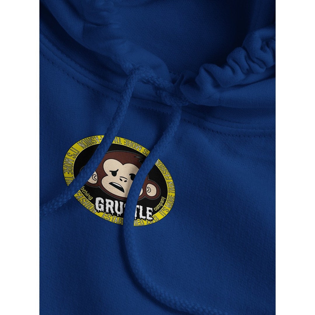 Classic Unisex Grustle Monkey Face Pullover Hoodie - Etsy