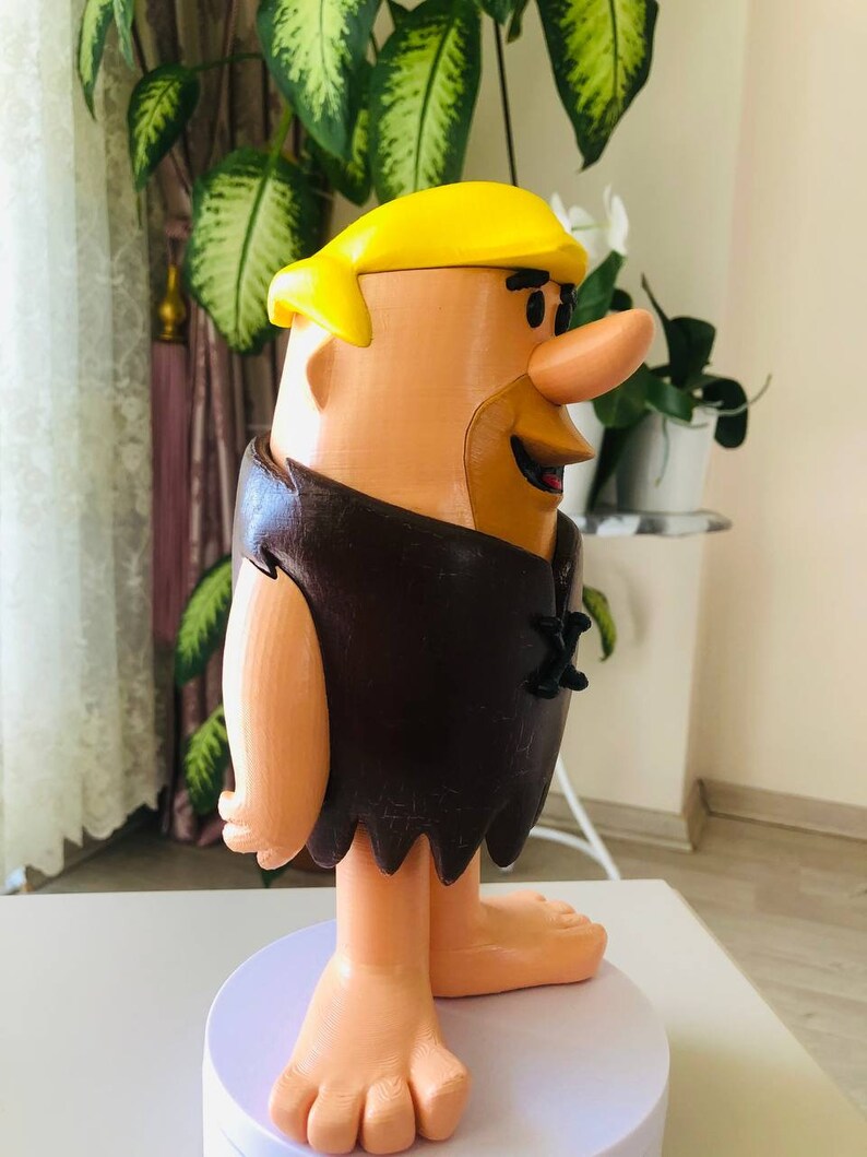 Barney Rubble Figurine: 3D Printed, Hand-painted Cartoon Decor - Etsy