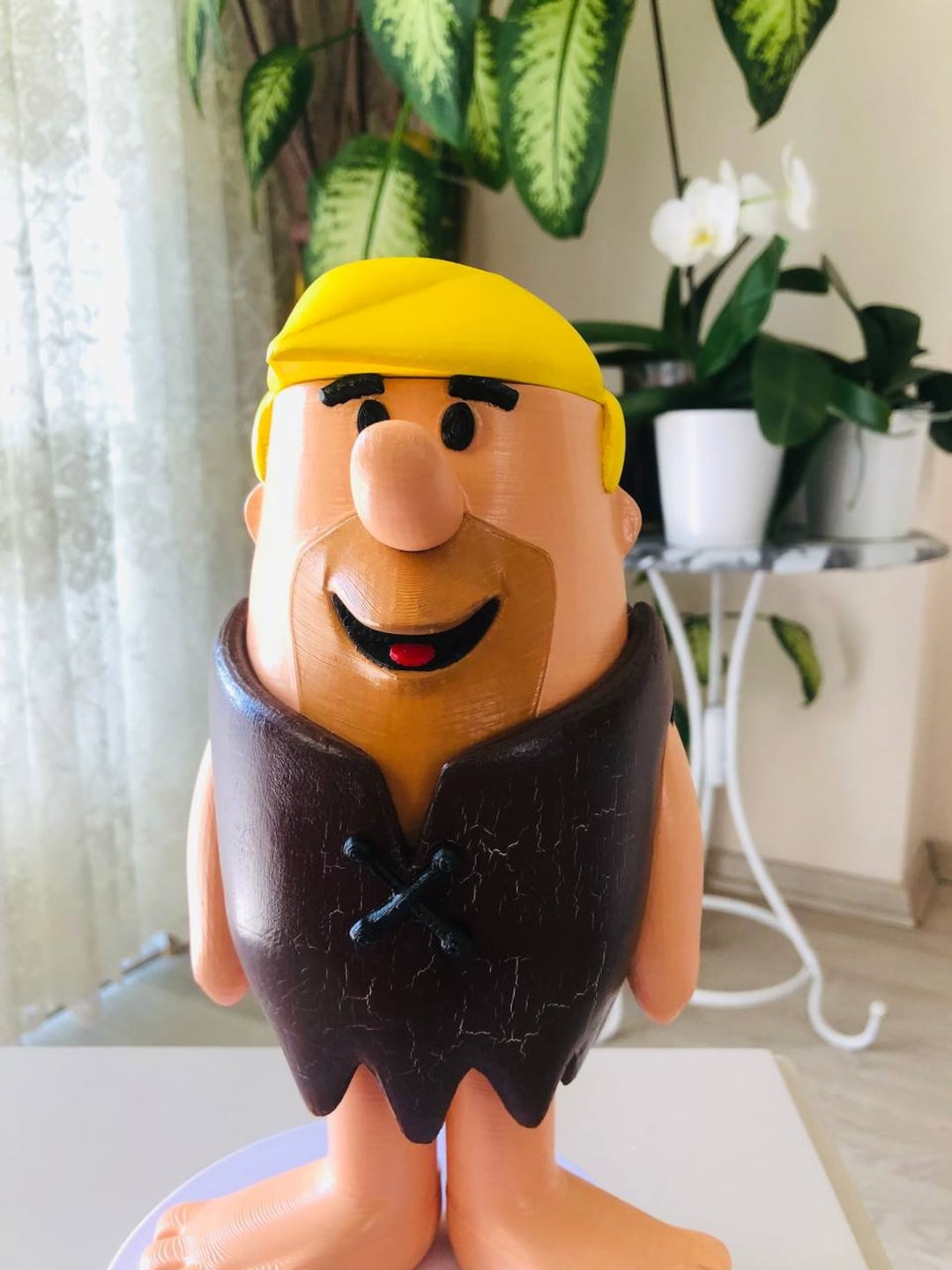 Barney Rubble Figurine: 3D Printed, Hand-painted Cartoon Decor - Etsy