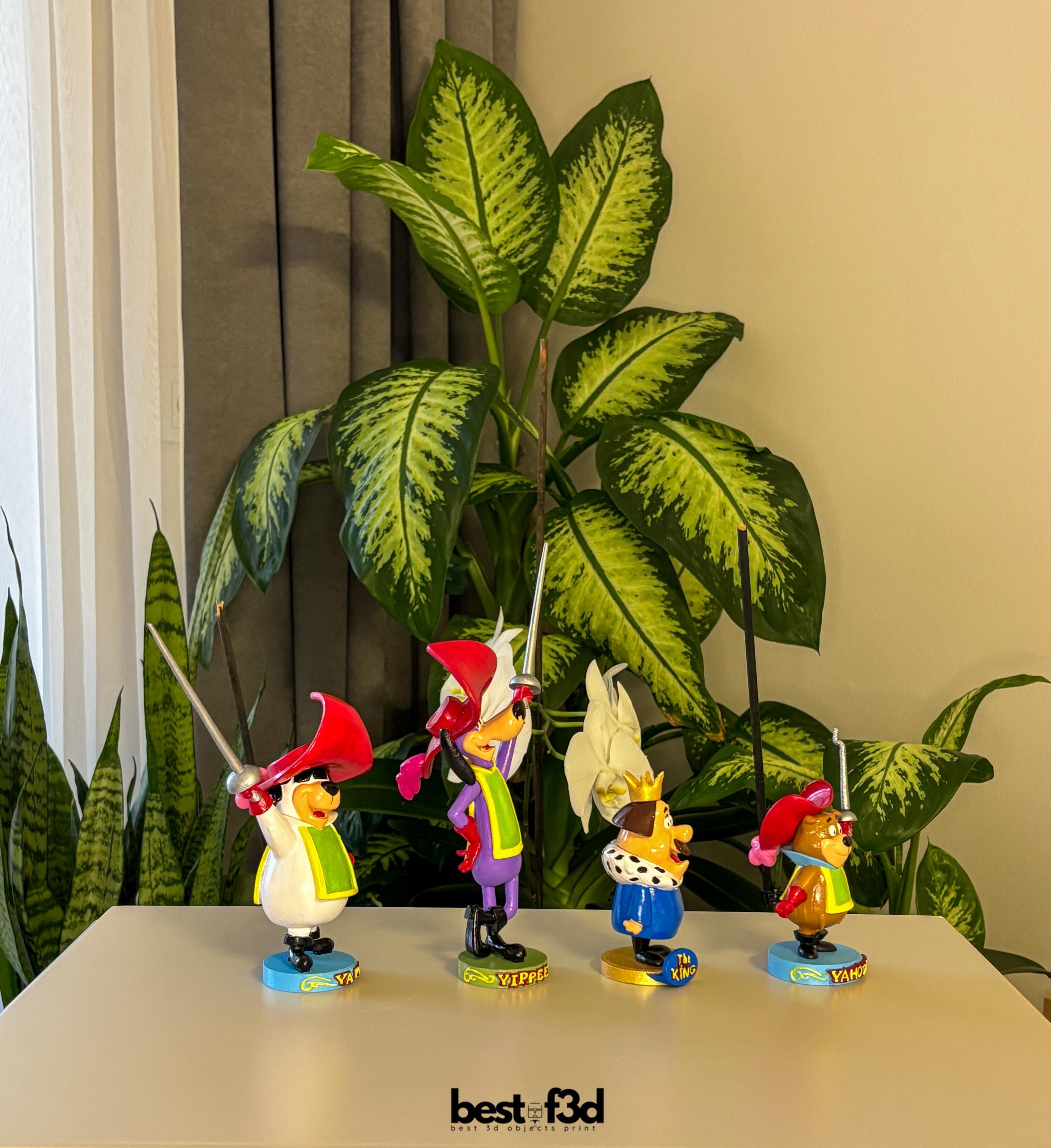 Yippee Hand-painted Collectible Figure Set - Yappee, Yahooey & King ...