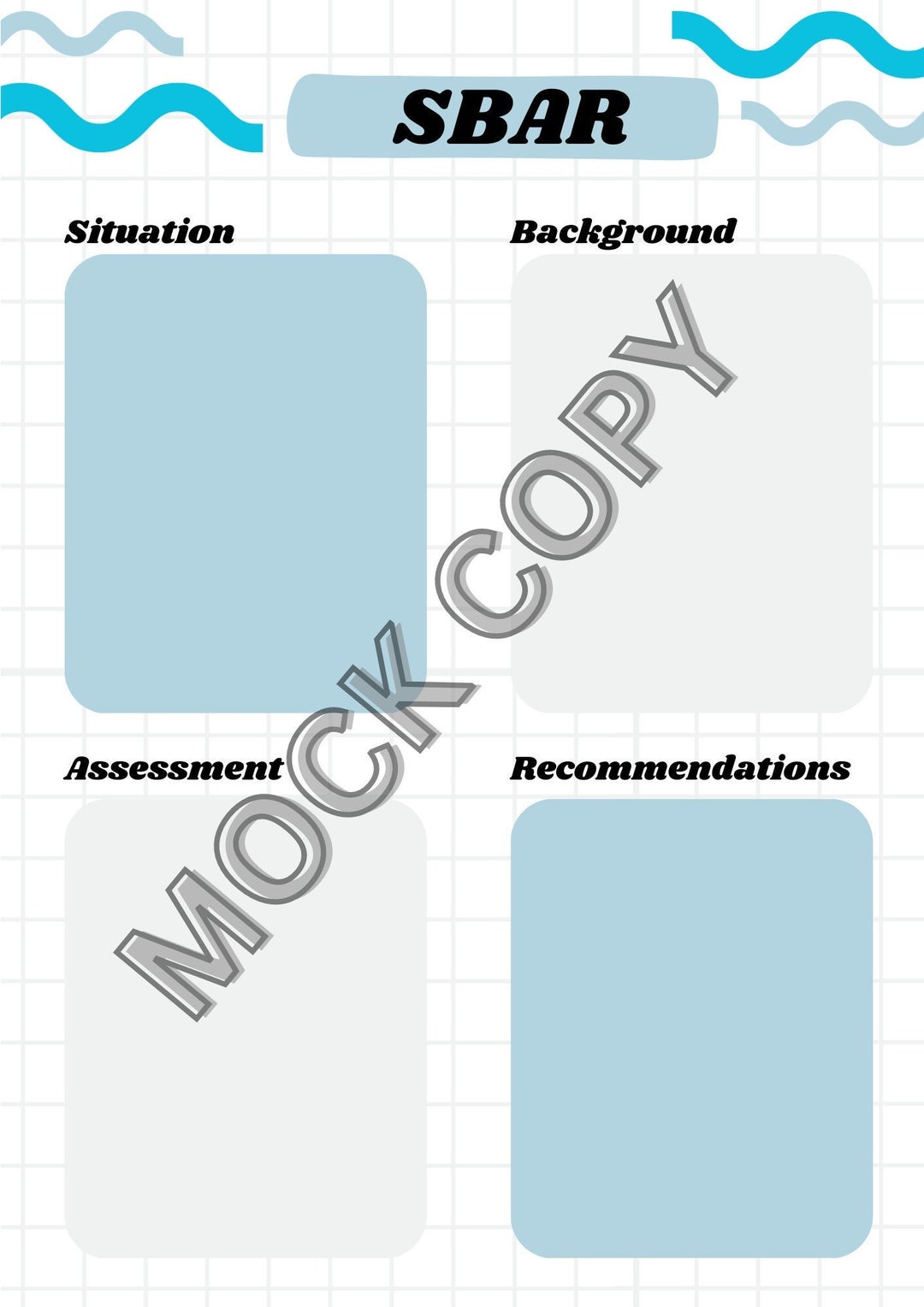 SBAR Nursing Template Blue, Nursing School Notes, Medical Study ...