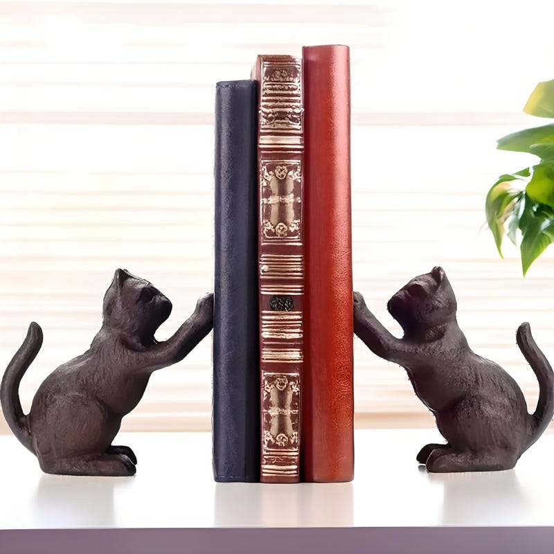 Cat Bookends - Etsy