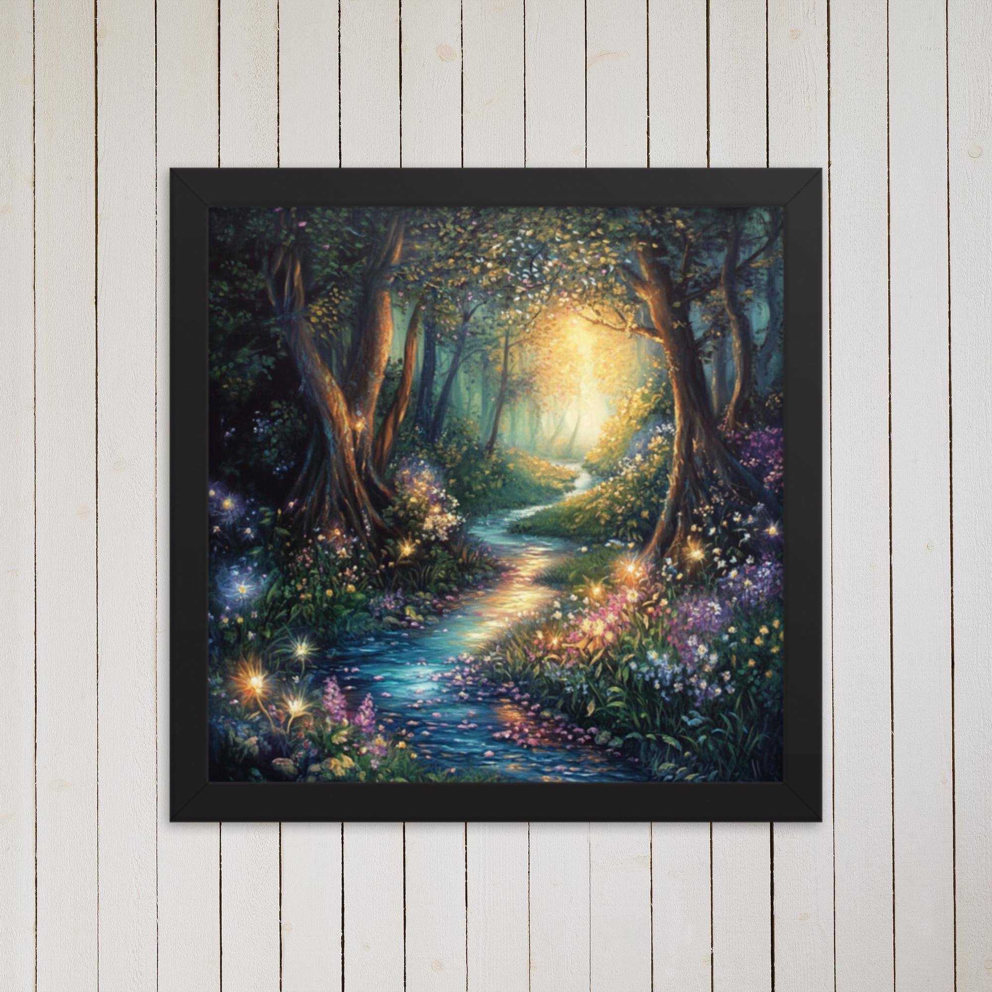 Enchanted Forest Art Print Magical Landscape Wall Decor Bookshelf Décor ...