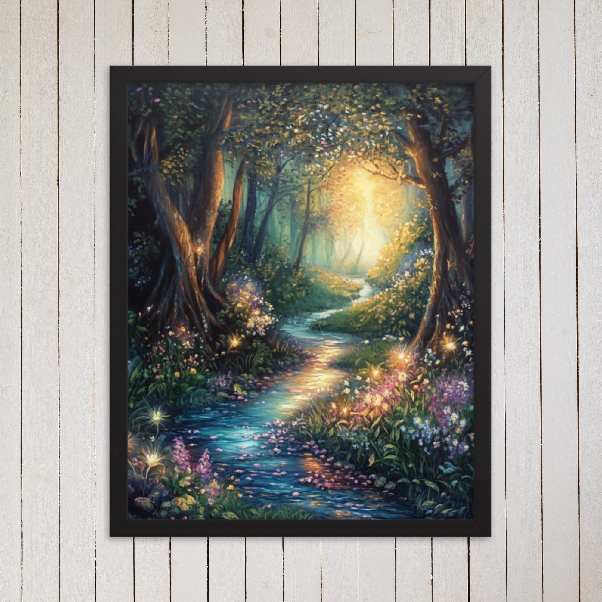 Enchanted Forest Art Print Magical Landscape Wall Decor Bookshelf Décor ...