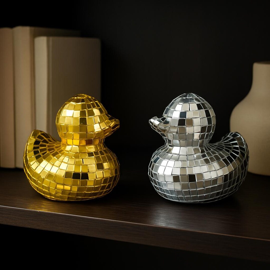 Gold Disco Duck | Silver Disco Duck | Duck Ornament | Duck Disco Balls ...