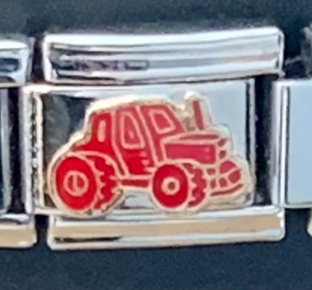 Tractor 9mm Italian Charm for Italian Charm Bracelets Stainless Steel ...