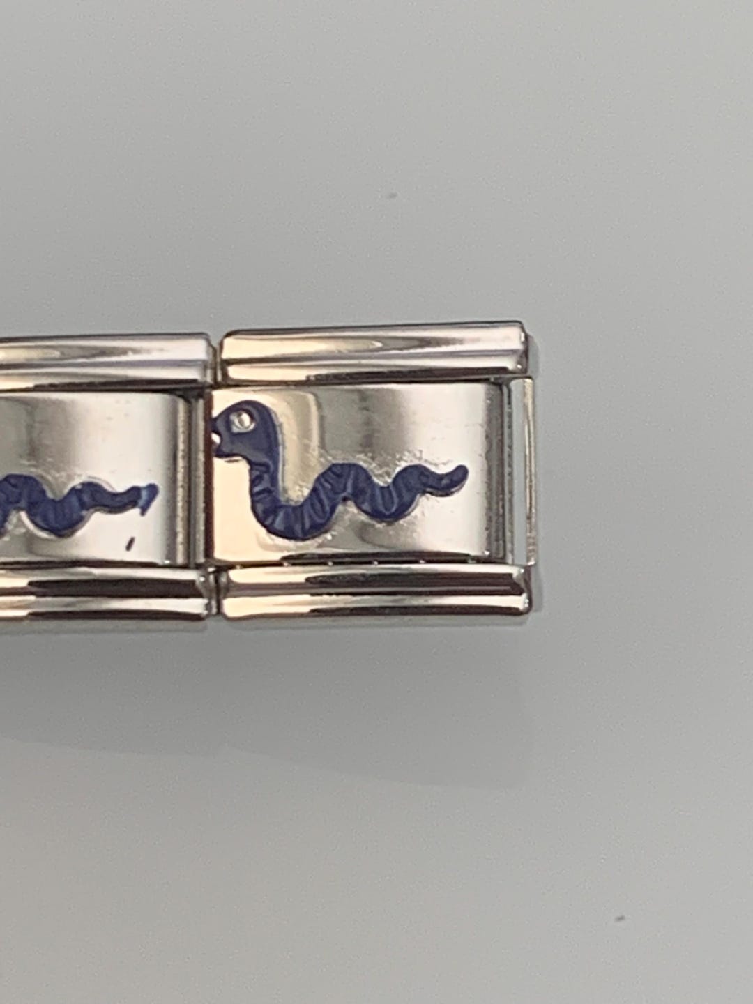 Snake 9mm Italian Charm for Italian Charm Bracelets Stainless Steel 18K ...