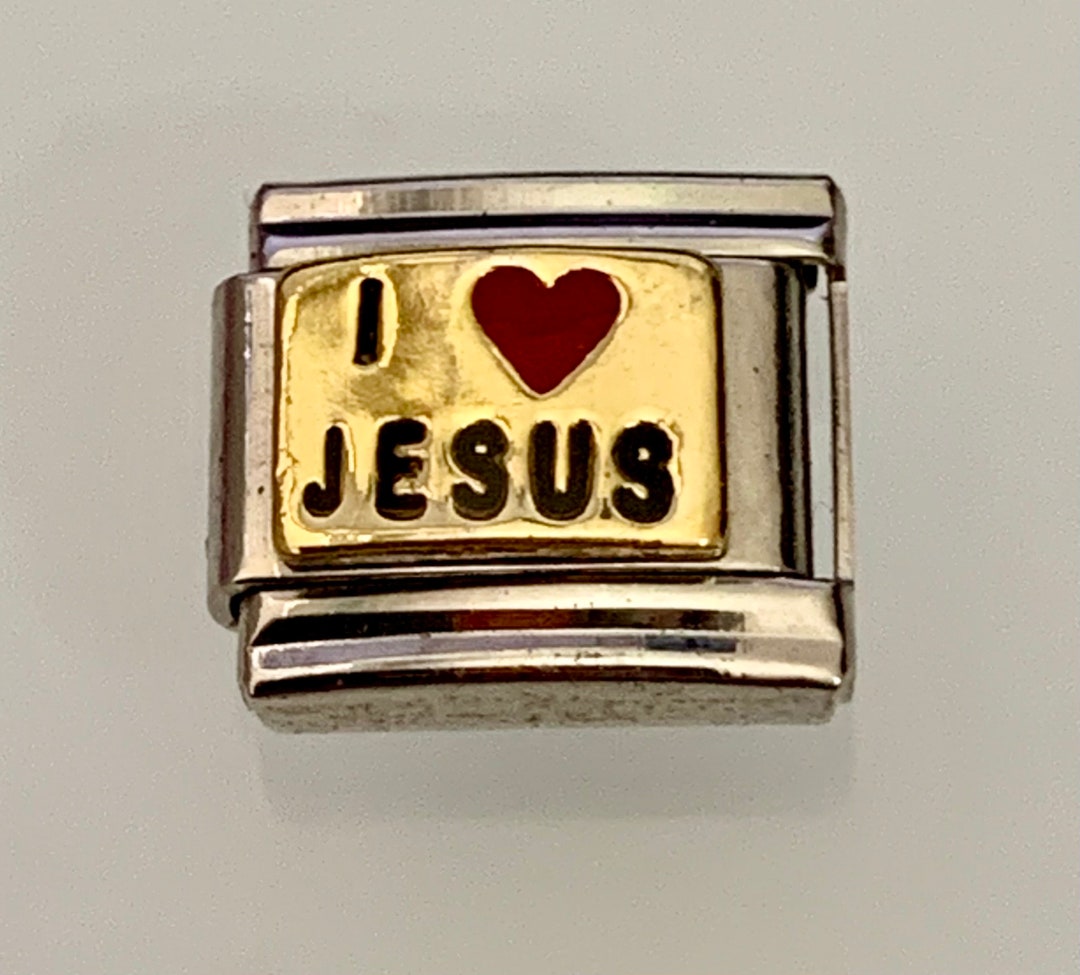 I Love Jesus 9mm Italian Charm for Italian Charm Bracelets Stainless ...