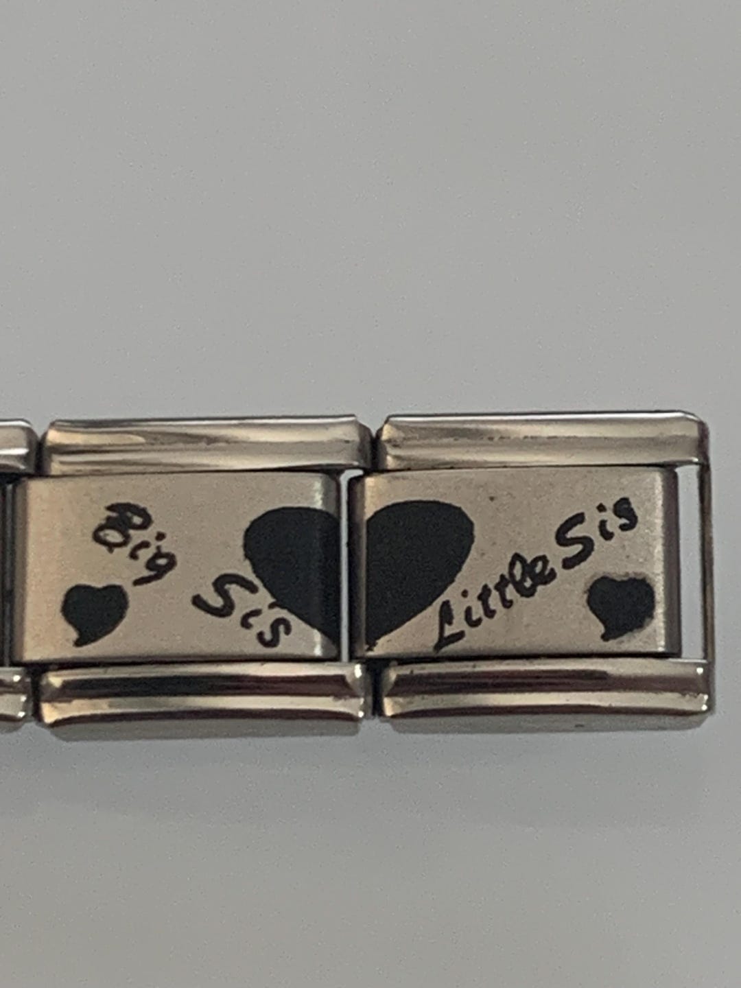 Big Sis Little Sis Laser Double 9mm Italian Charm for Italian Charm ...