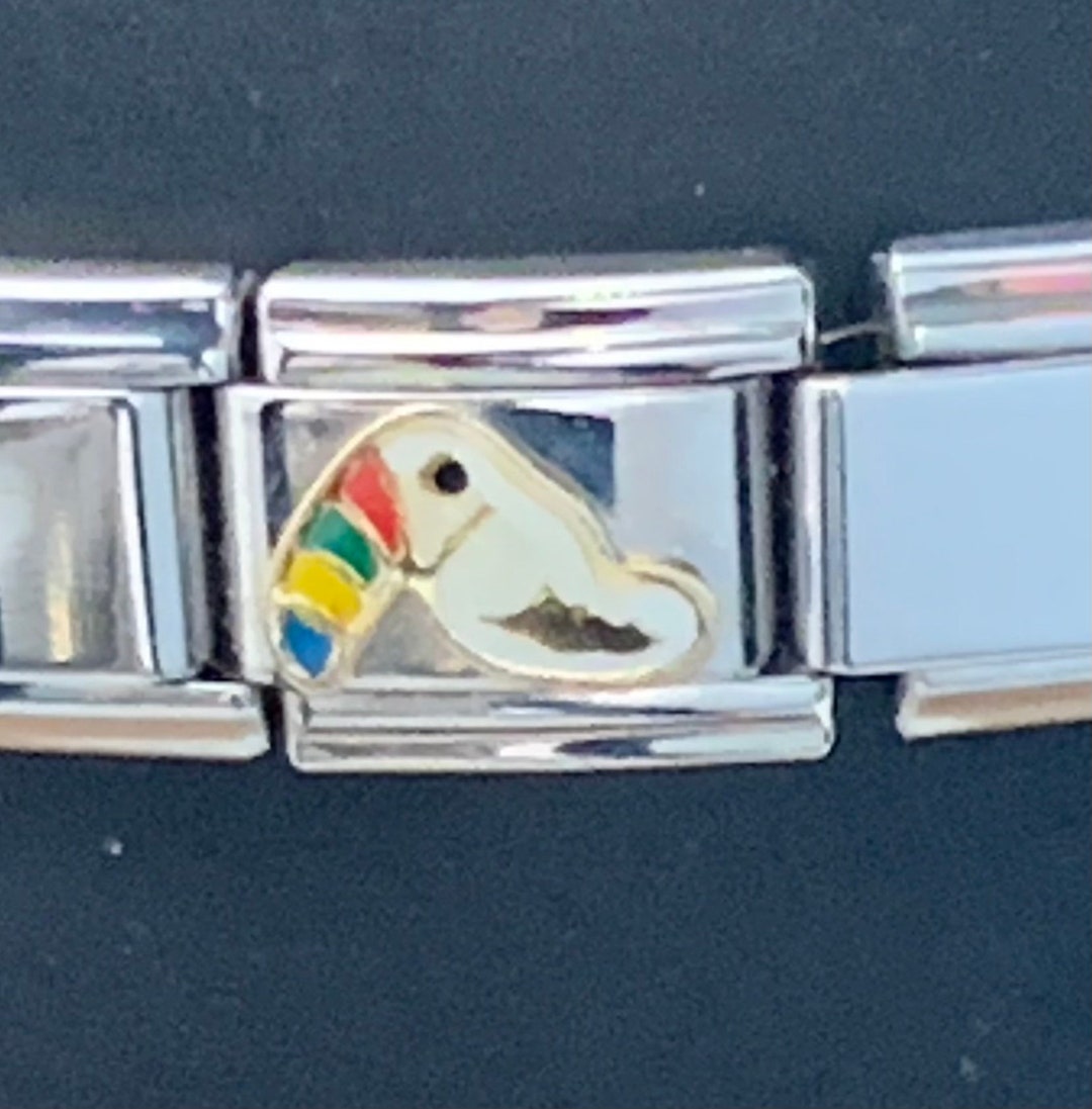 Bird Toucan 9mm Italian Charm for Italian Charm Bracelets Stainless ...