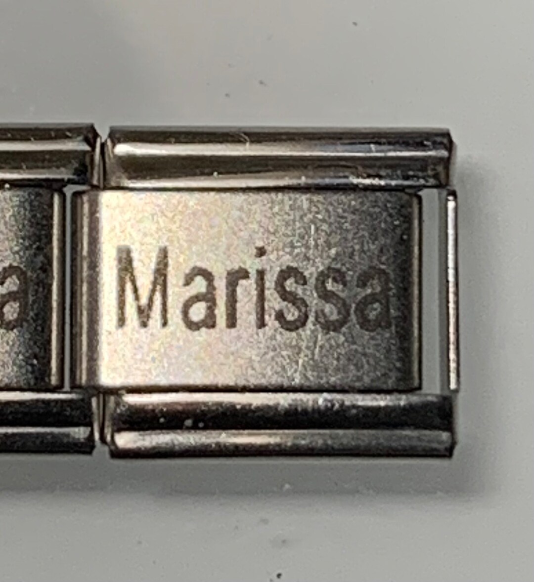 Marissa Laser 9mm Italian Charm for Italian Charm Bracelets Stainless ...