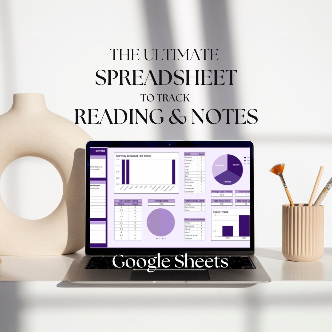 The Ultimate Reading & Note Tracker Google Sheets Template Reading ...