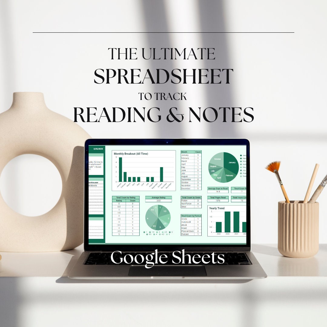 The Ultimate Reading & Note Tracker | Google Sheets Template | Reading ...