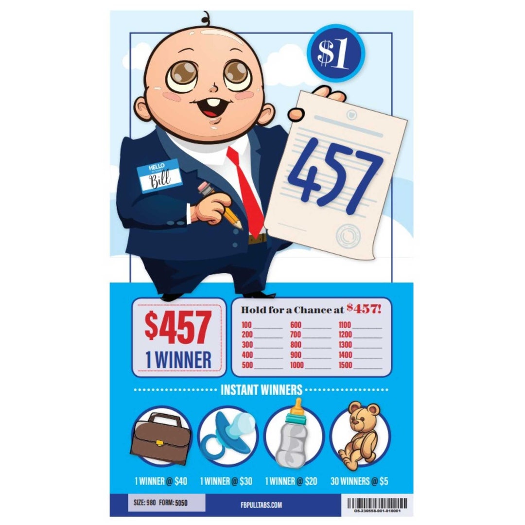 457 is a Pull Tab Game With 980 Tickets At 1.00 each and 15 Signers ...