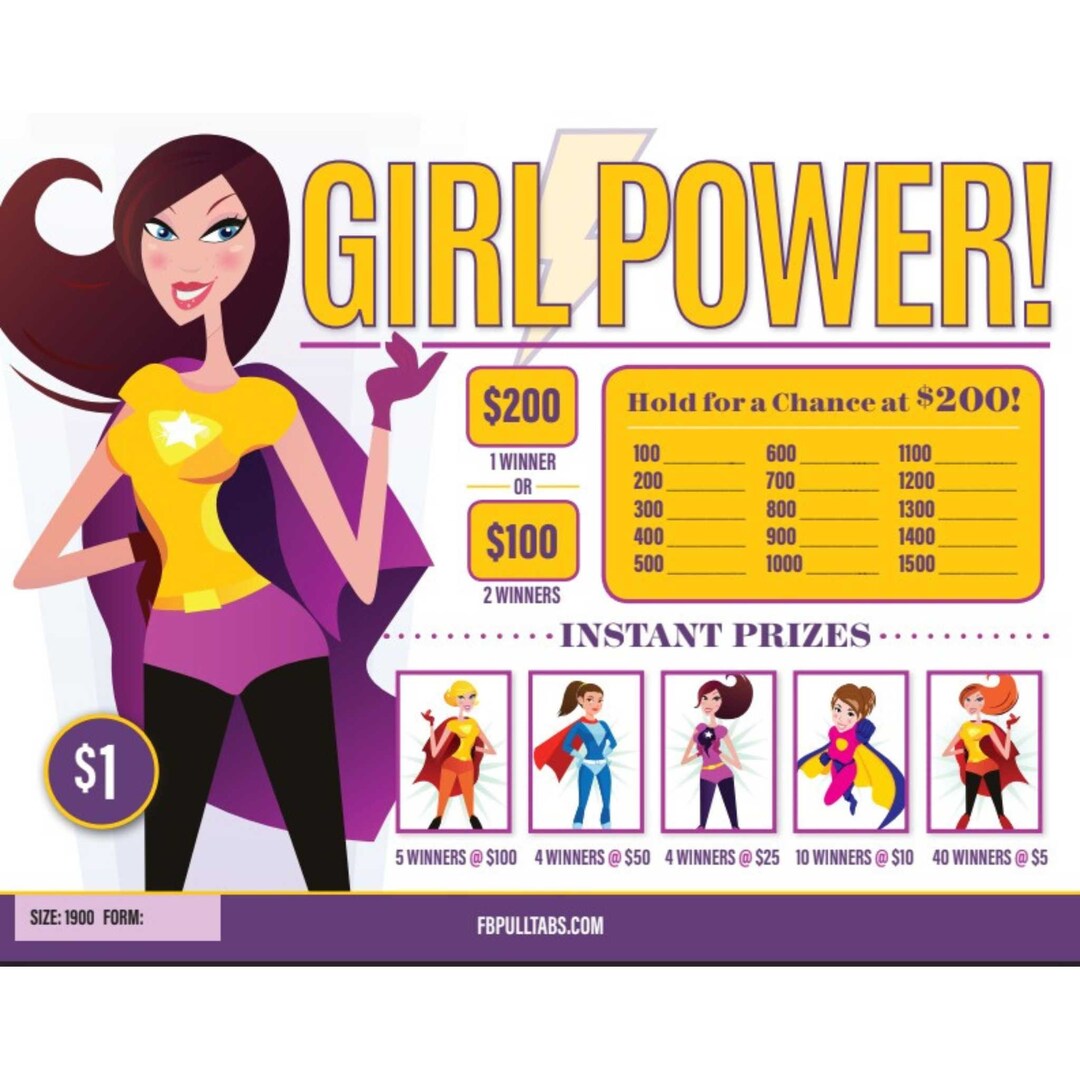 Girl Power! is a One-window Pull Tab Game With 1,900 Tickets At 1.00 ...