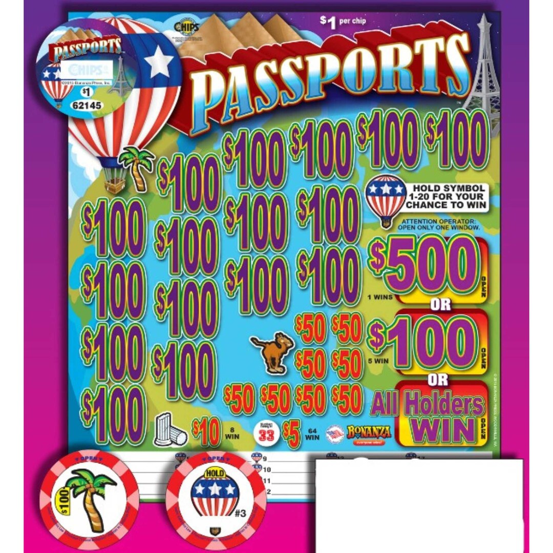 Passports is a Chips Game With 3,955 Chips At1.00 Each With Holders ...