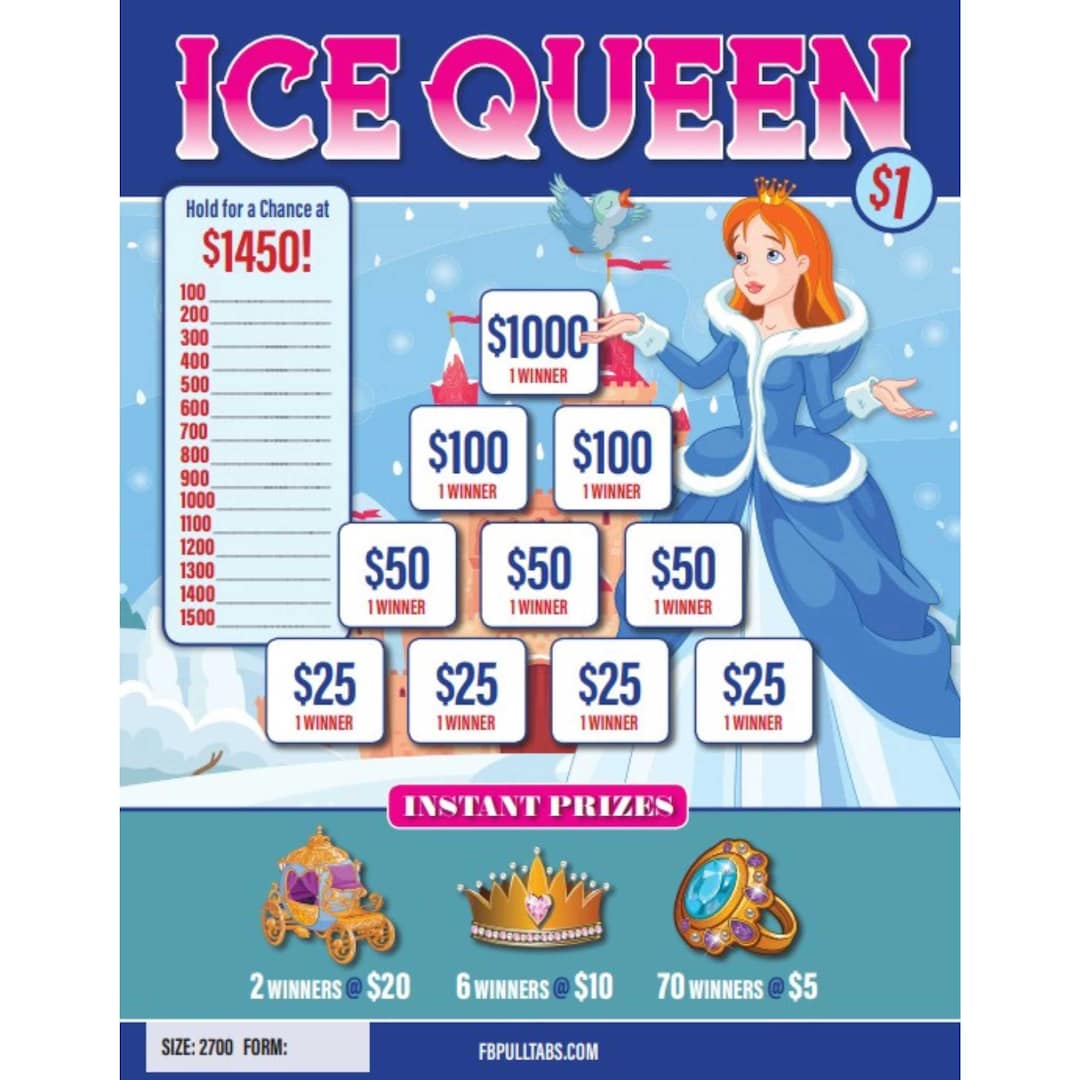 Ice Queen is a One-window Pull Tab Game With 2,700 Cards At 1.00 each ...